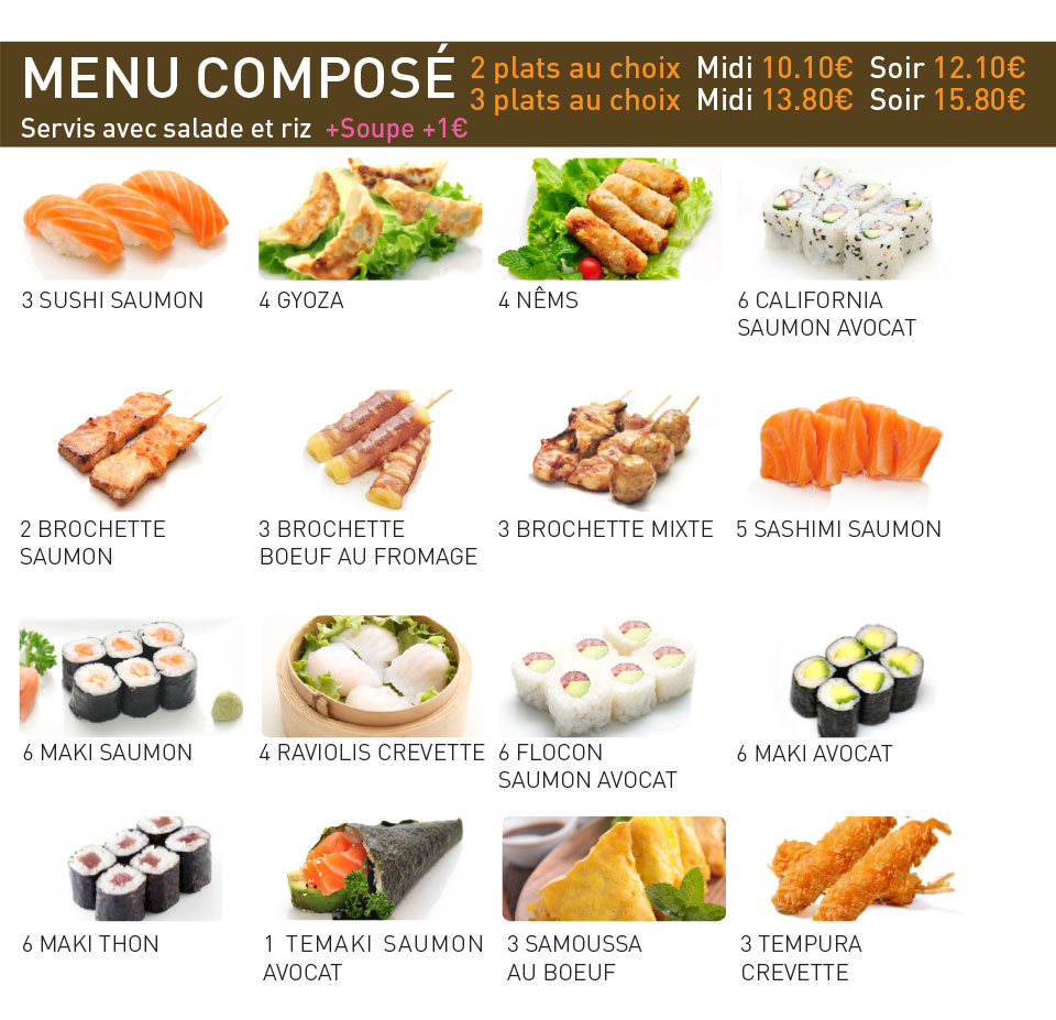 Sushi Château - CARTE - Les Menus - MENU COMPOSÉ